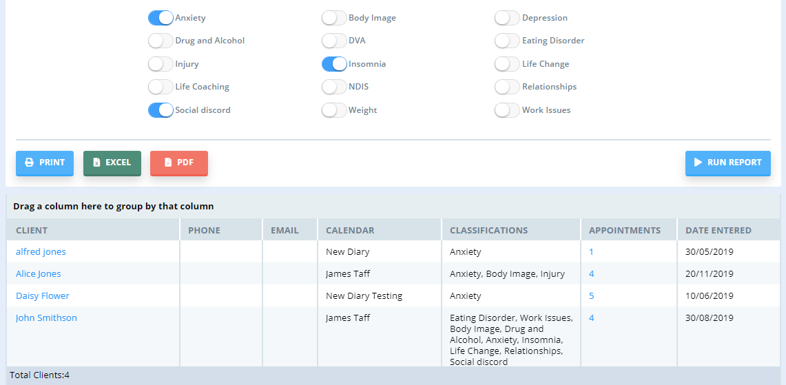 Setting Up and Using Client Classifications