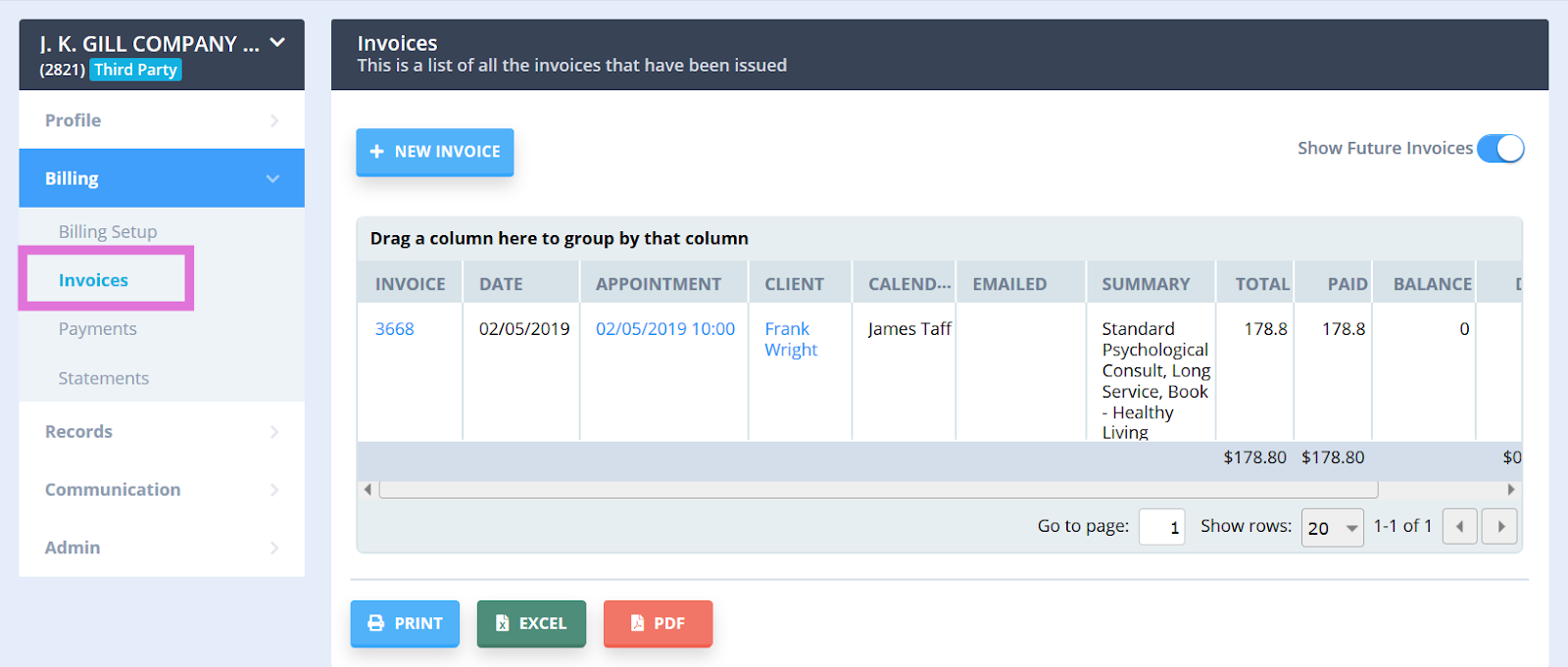 Invoicing to a Third Party