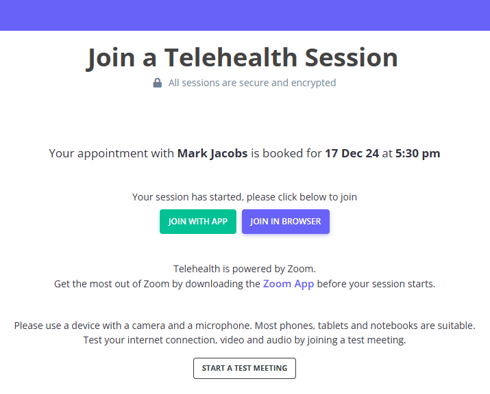 Managing Zoom Telehealth Pro Sessions