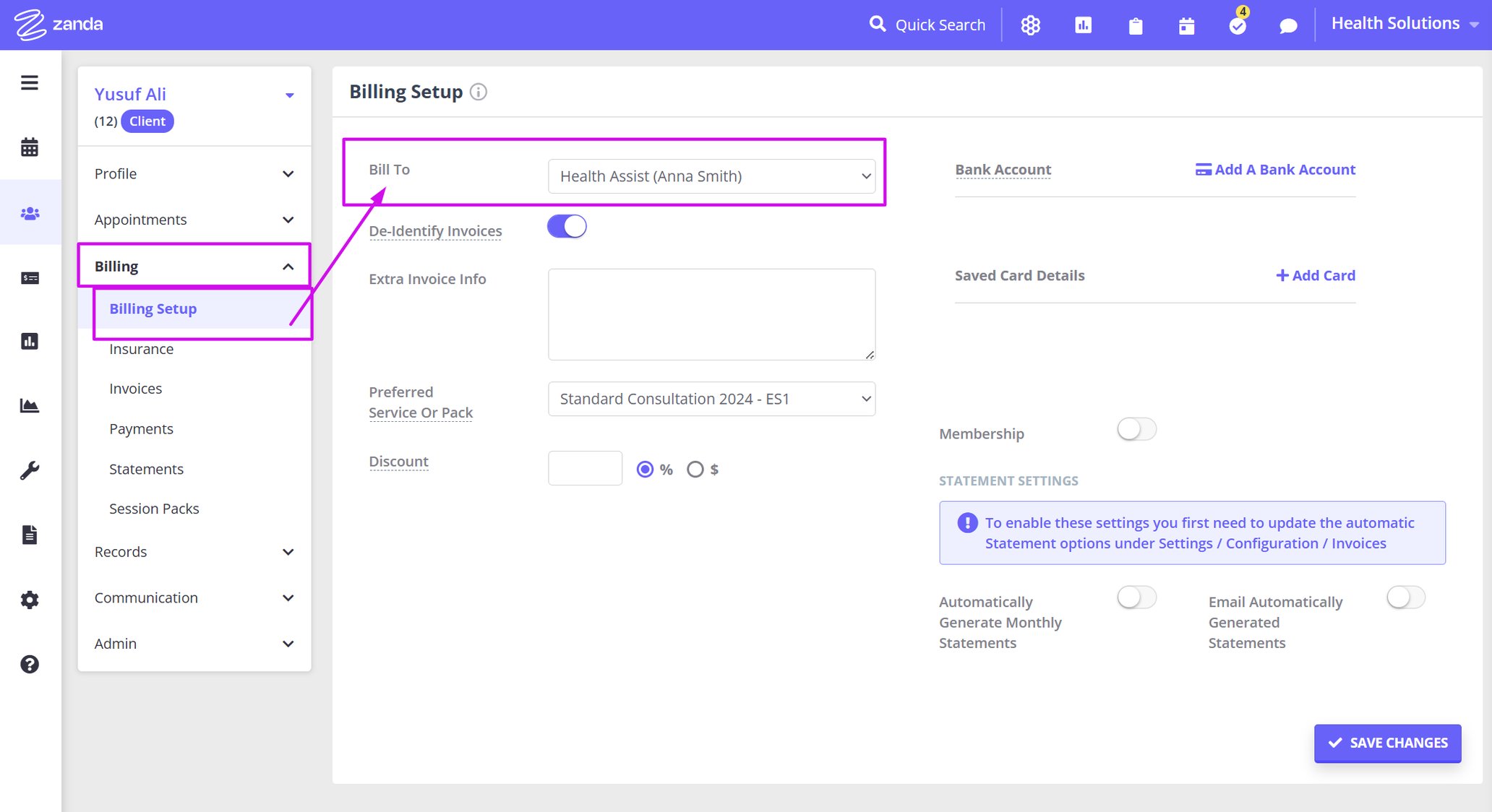 Invoicing to a Third Party