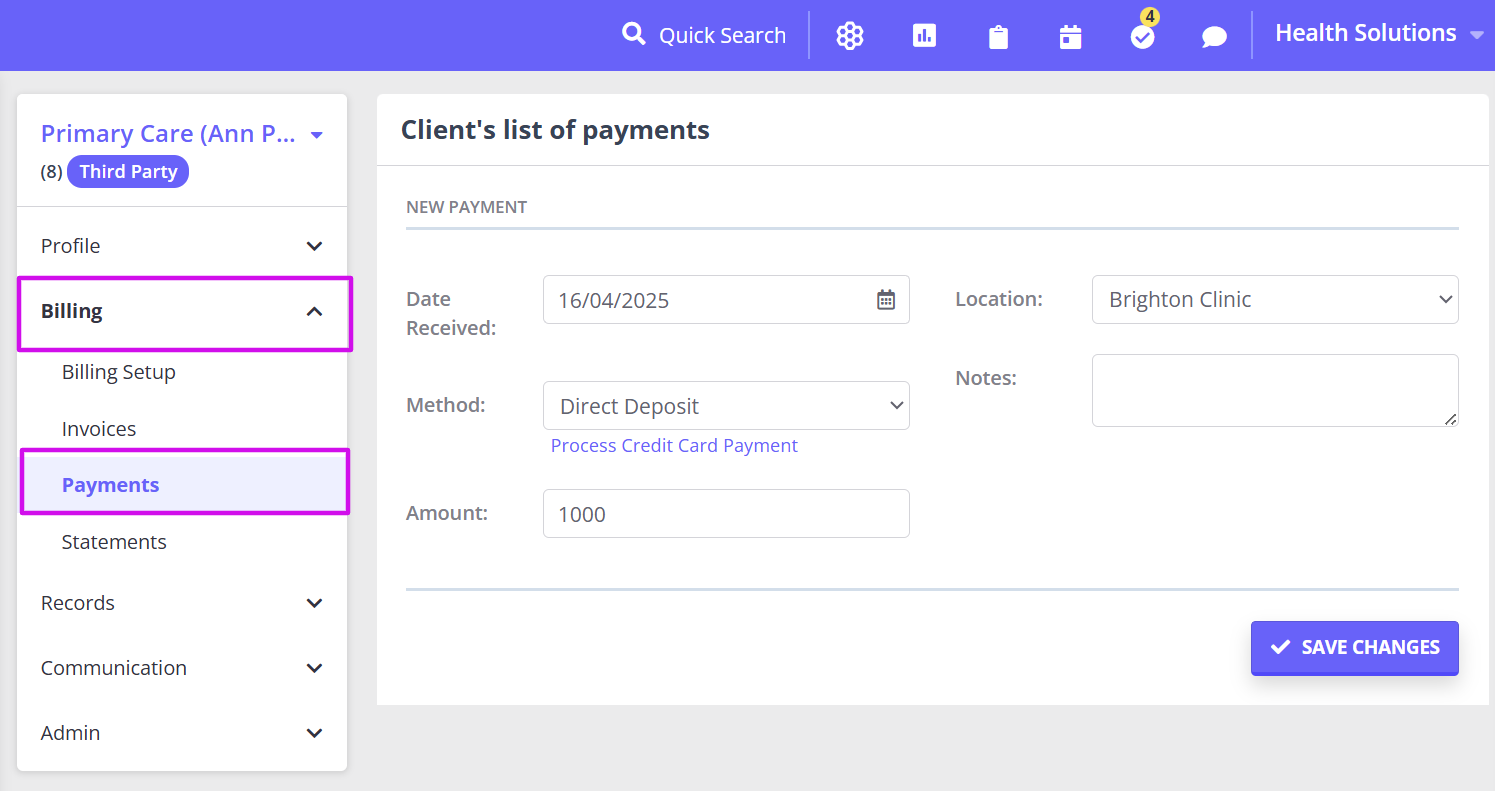 Invoicing to a Third Party