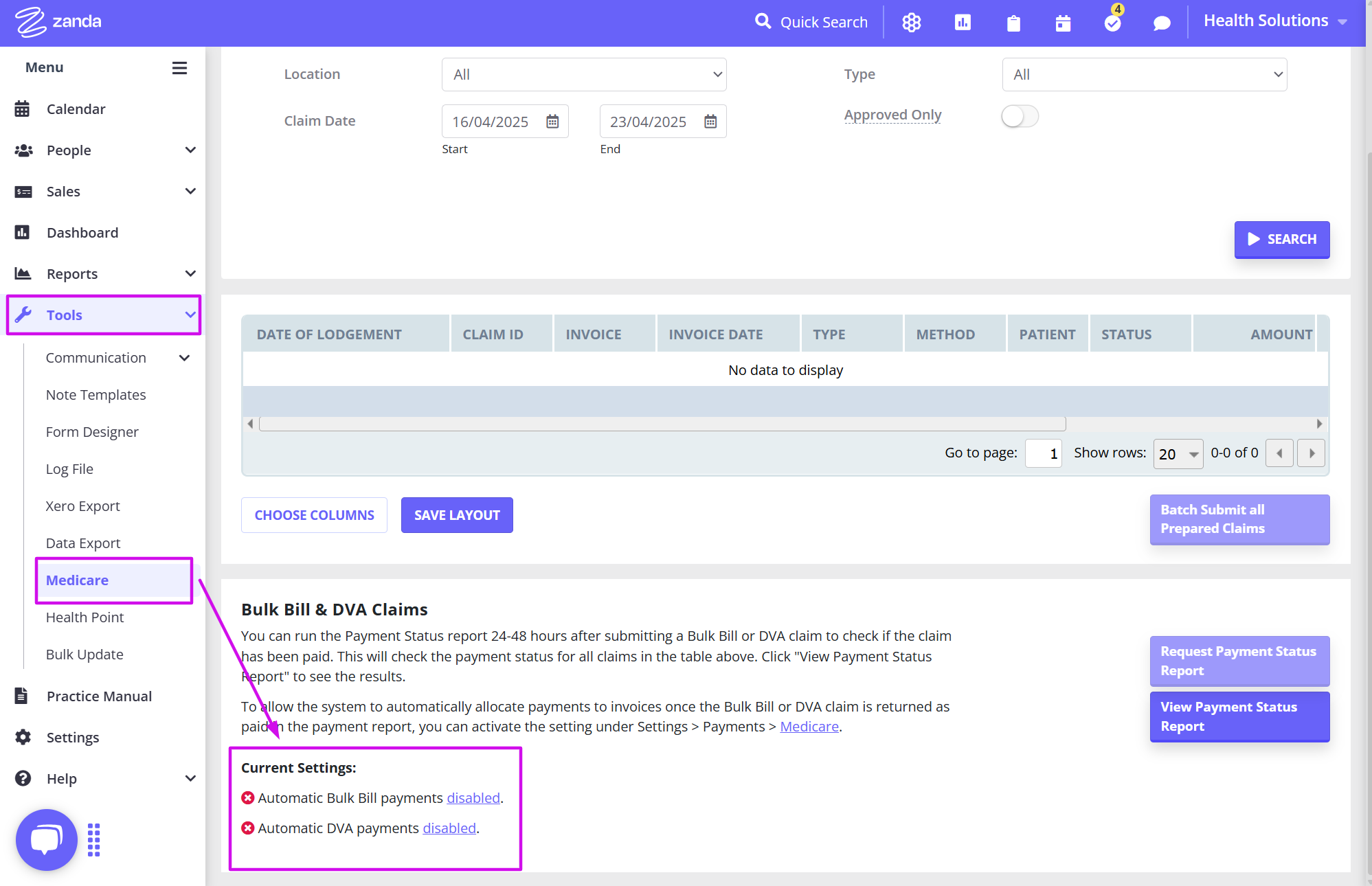 Automatically Allocate Medicare Bulk Bill and DVA Payments to Invoices