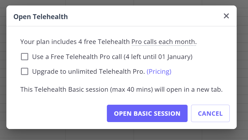 Managing Zoom Telehealth Basic Sessions