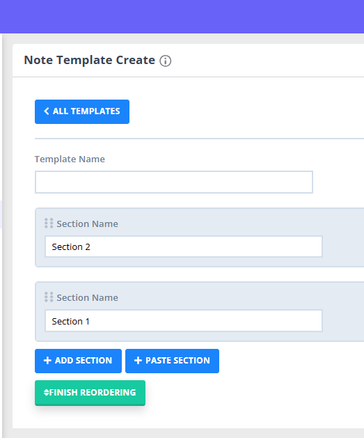 Creating a Session Note Template