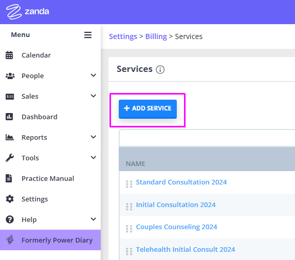 Adding and Editing Services