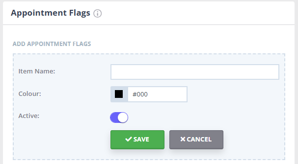 Using Coloured Appointment Flags