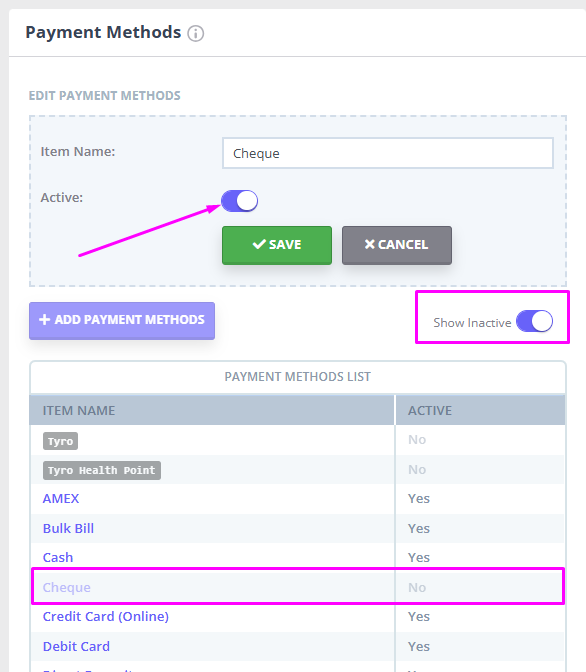 Managing Payment Methods