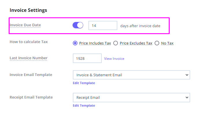 Managing Invoice Due Dates