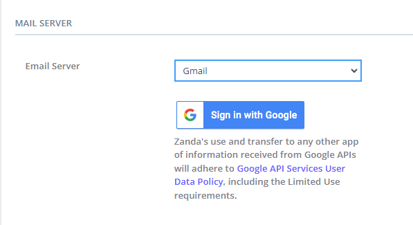 Using a Custom Mail Server