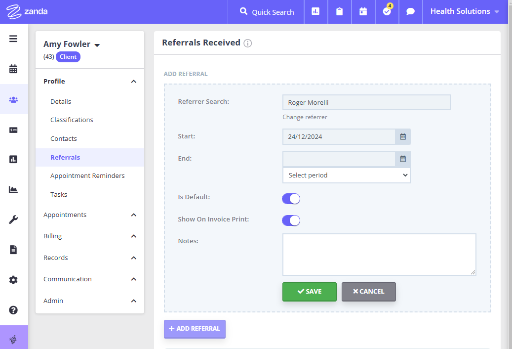 Managing Referrers and Referrals
