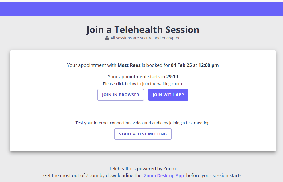 Managing Zoom Telehealth Basic Sessions