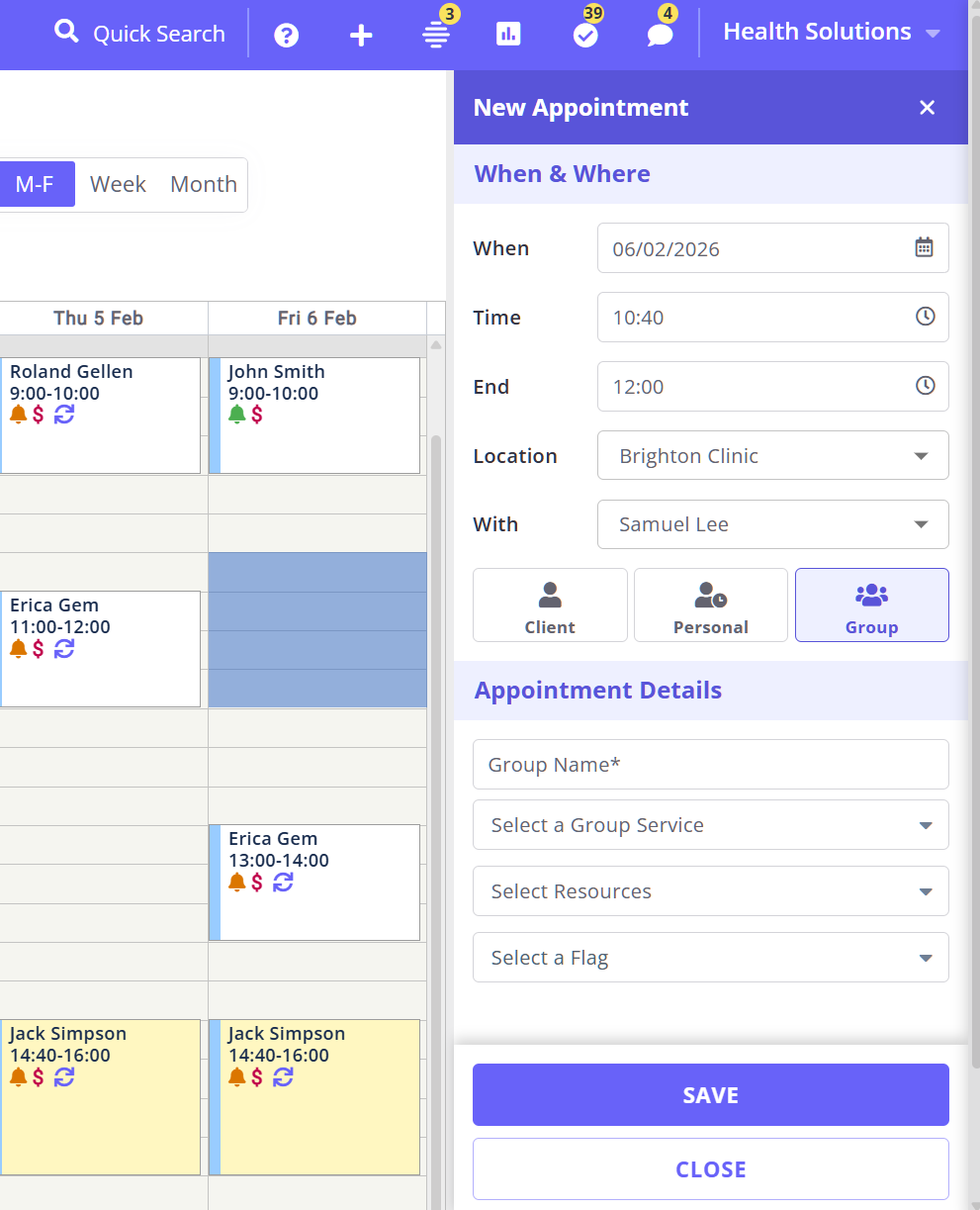 Creating, Editing and Managing Group Appointments