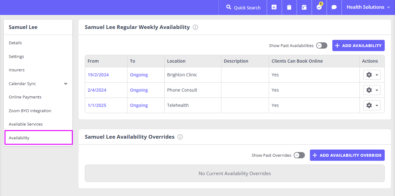 Adding and Editing Practitioners