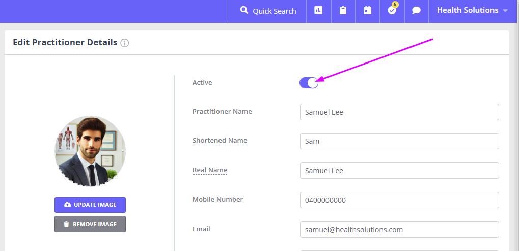 Adding and Editing Practitioners