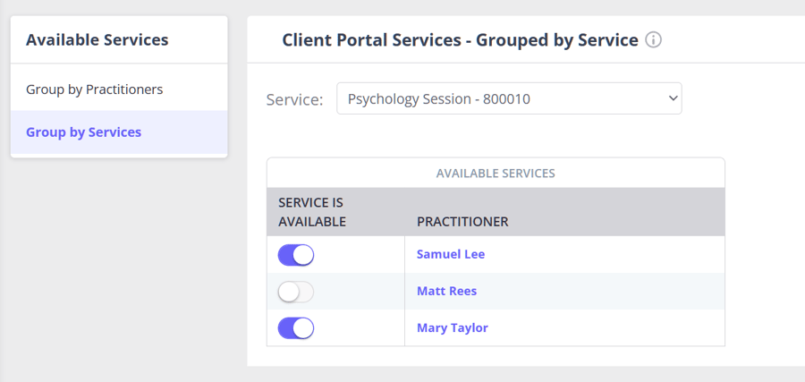 Setting Up Available Services and Times on Client Portal