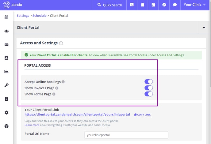 Setting up Your Client Portal
