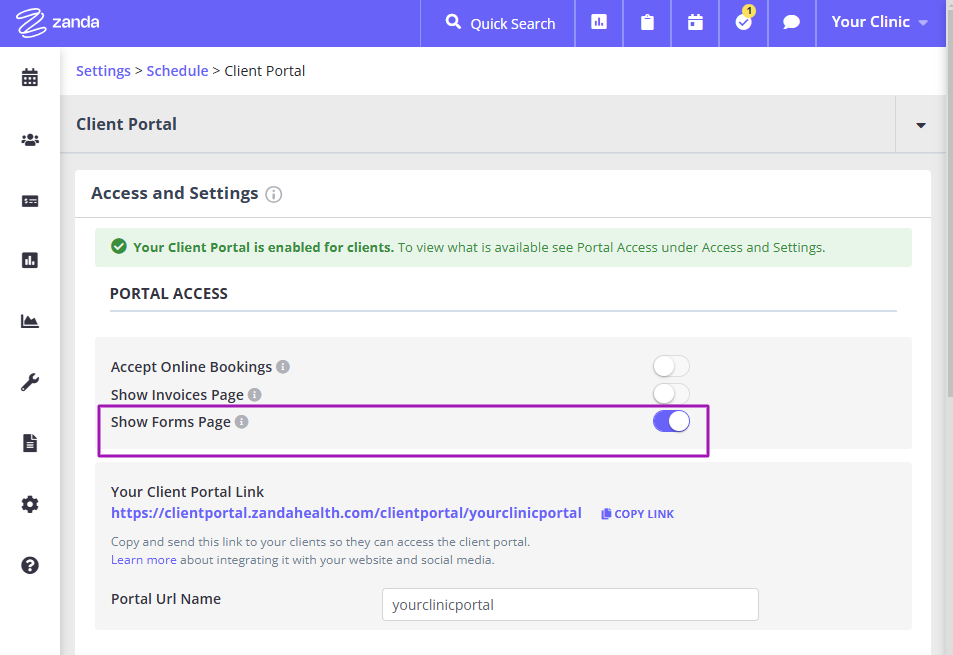 Sending Online Forms to Clients