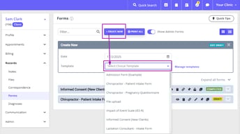 Sending Online Forms to Clients