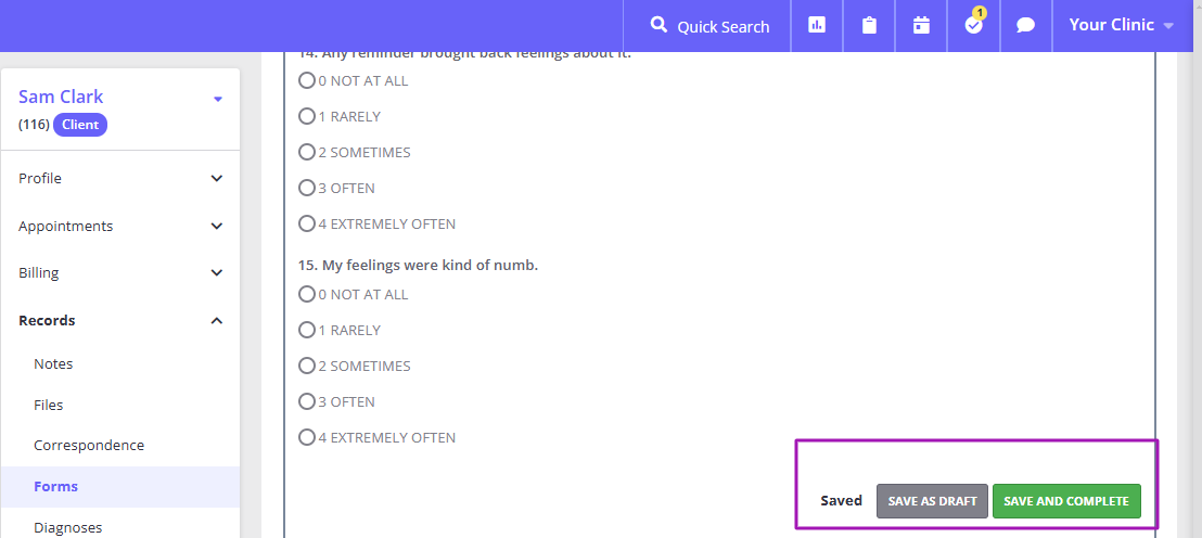 Sending Online Forms to Clients