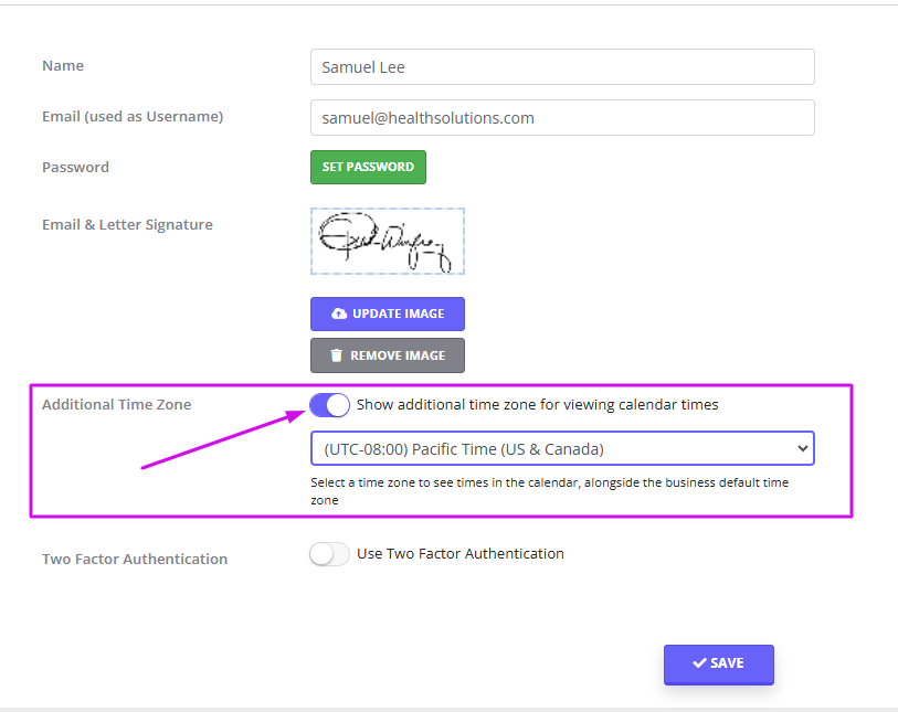 Showing Your User Time Zone In the Calendar