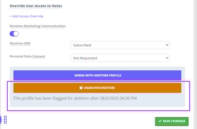 Archiving, Deleting, Unarchiving and Restoring Clients