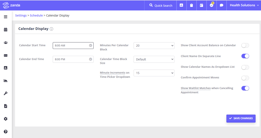 Editing Your Calendar Display
