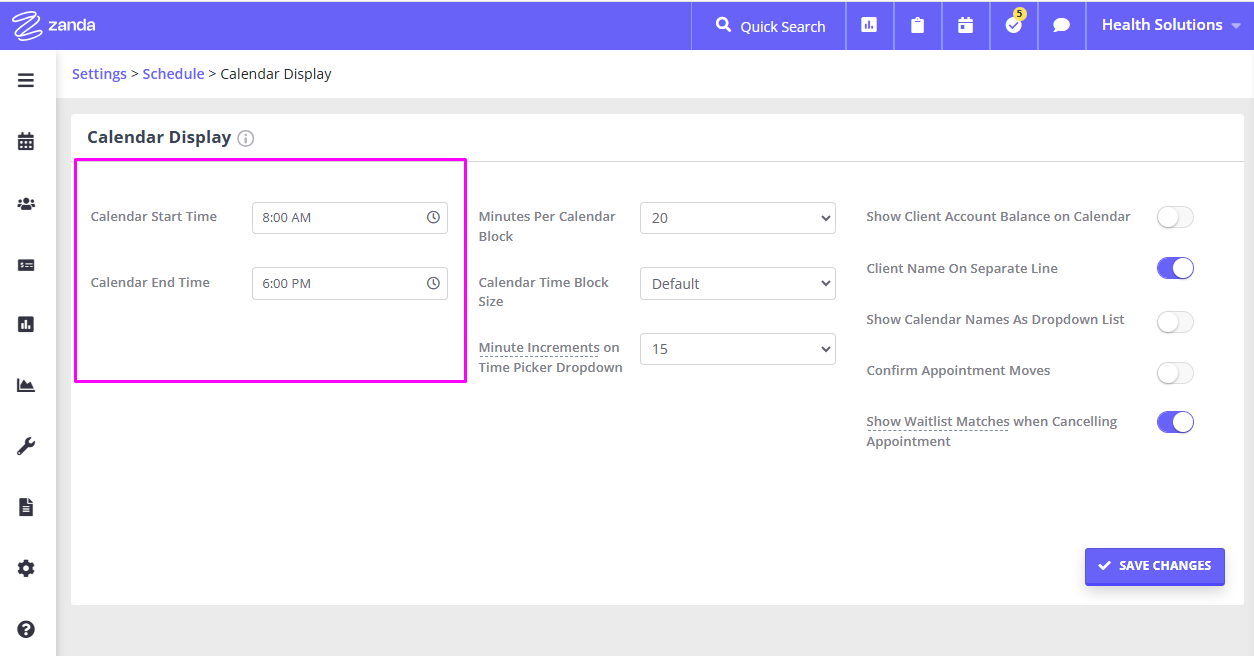 Editing Your Calendar Display
