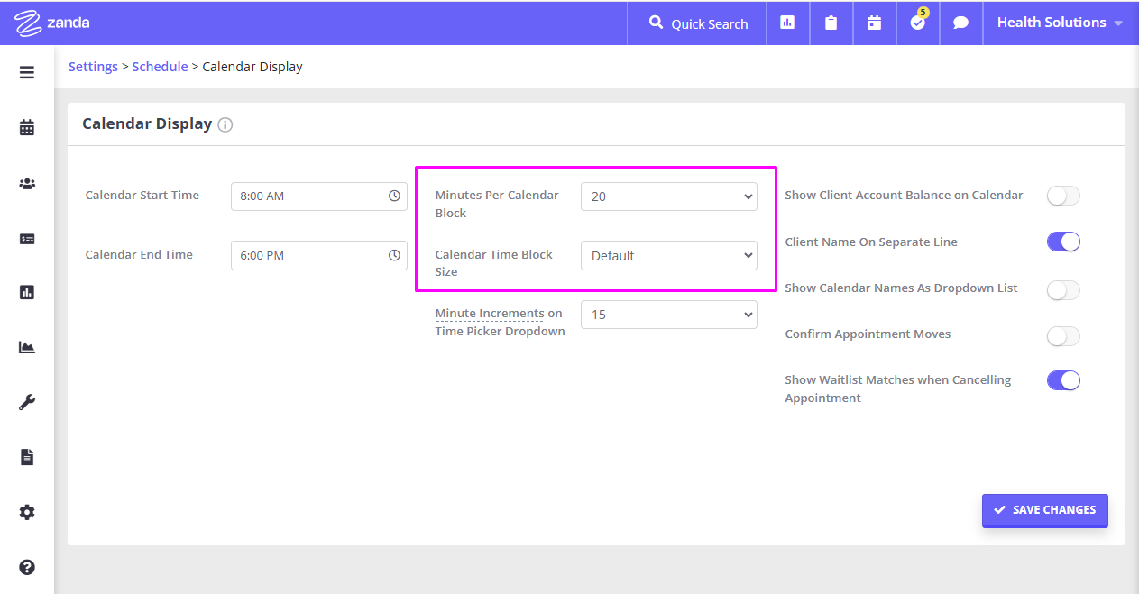 Editing Your Calendar Display