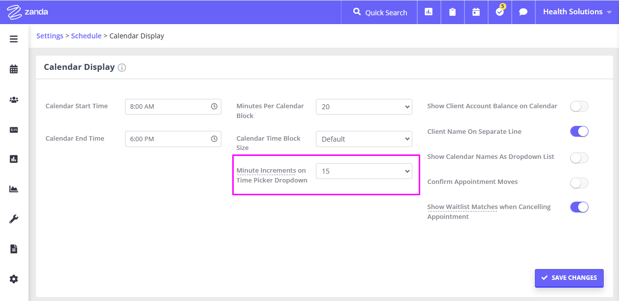 Editing Your Calendar Display