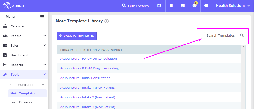 Importing Session Note and Form Templates from our Library