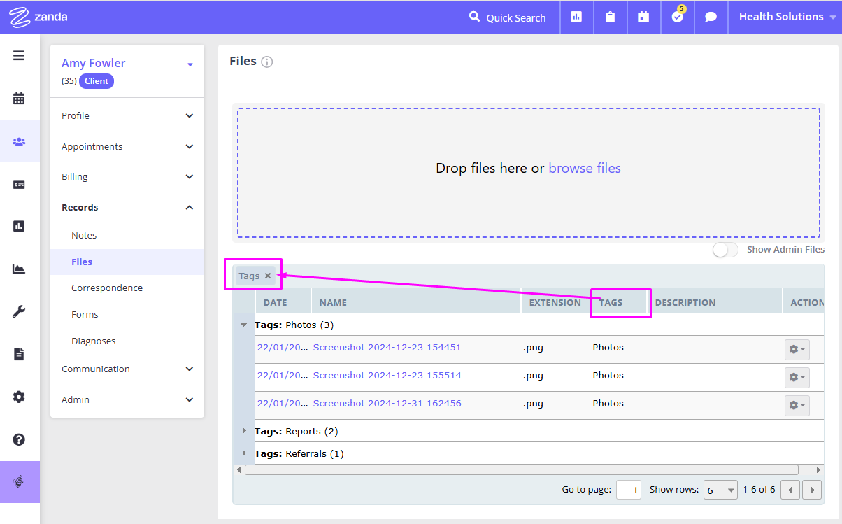 Organizing Client File Uploads