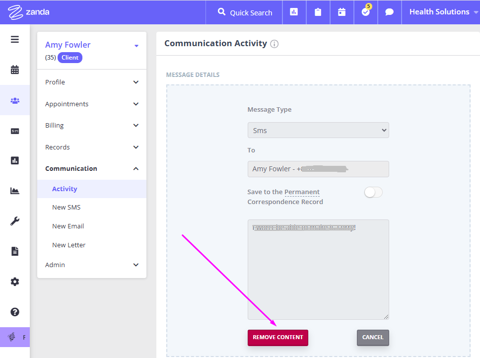 How Can I Remove Client SMS Replies?