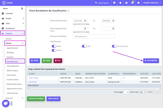 Setting Up and Using Client Classifications