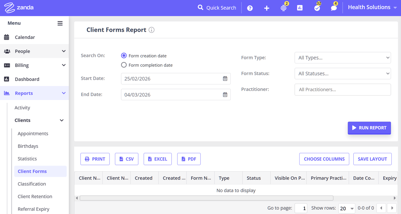 Client Reports