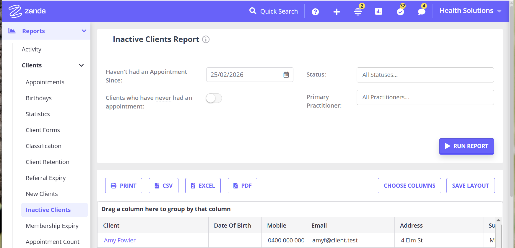 Client Reports