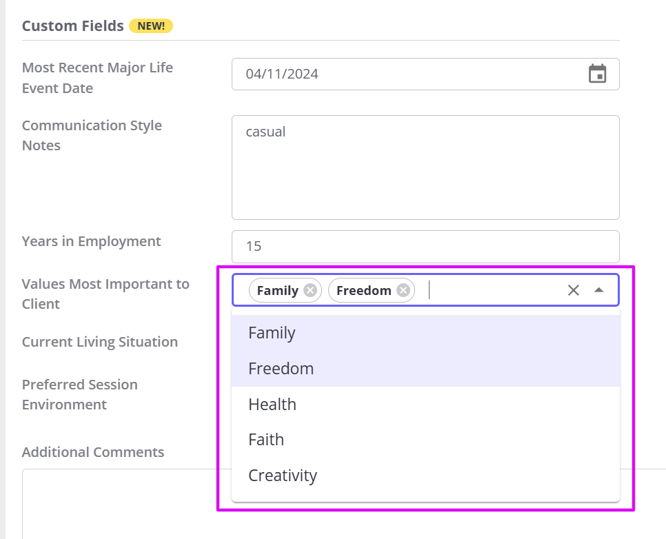 Add and Manage Custom Profile Fields