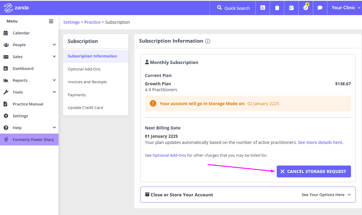 How to Store or Close Your Account