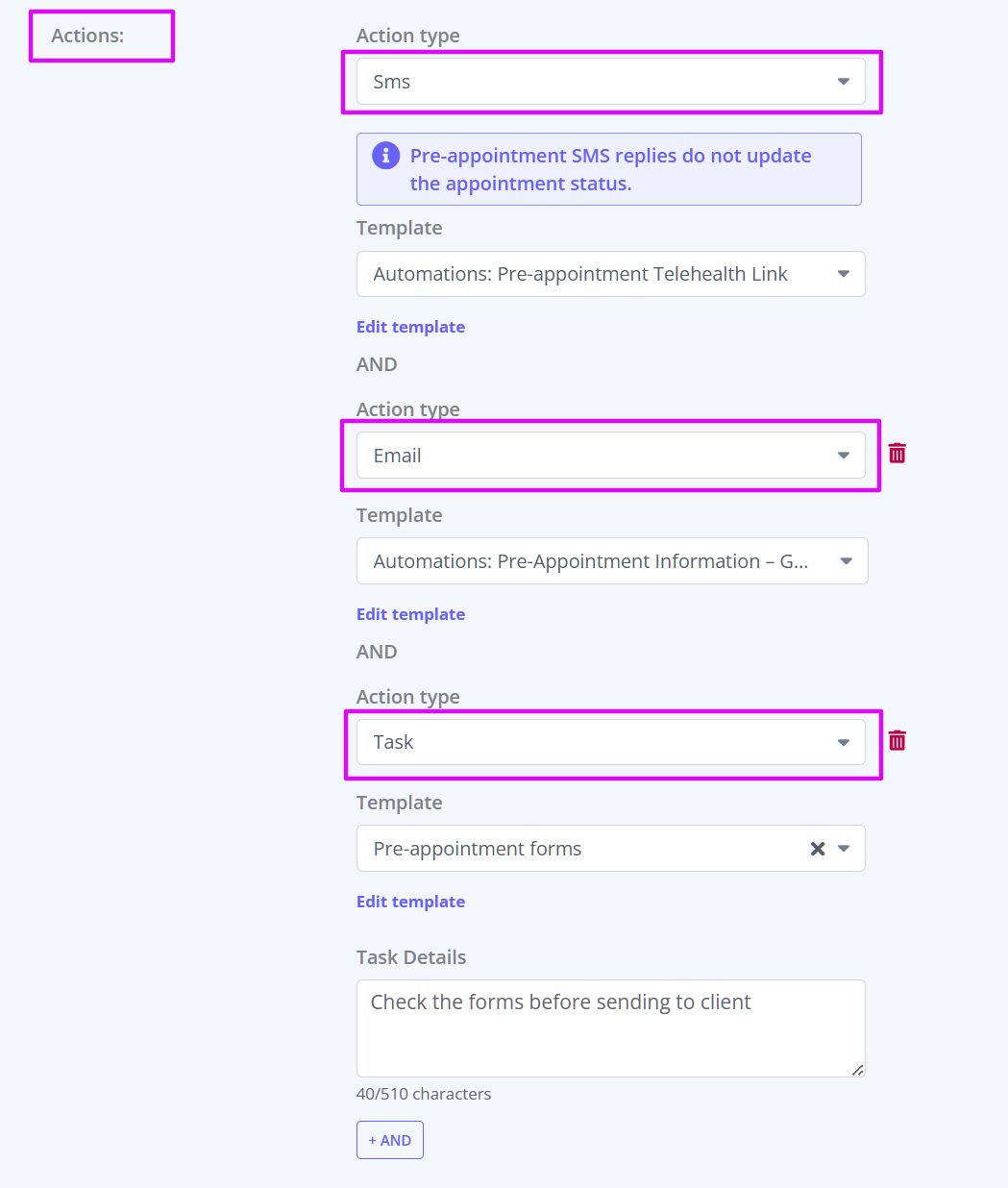 Setting Up a Pre-Appointment Automation